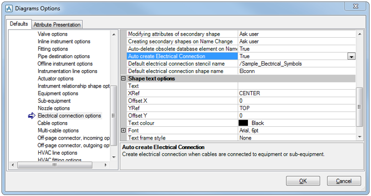 Auto Adding Electrical Connection to Equipment/Sub-equipment