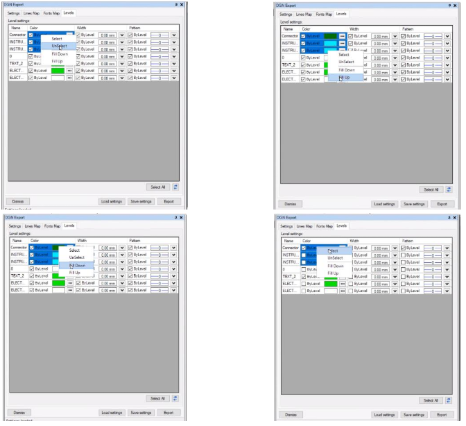 Improved Usability of DGN Export Mapping Form