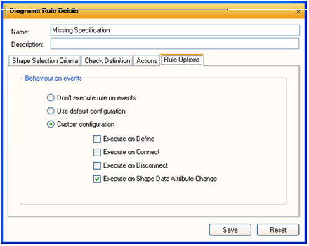 Consistency Rule Options