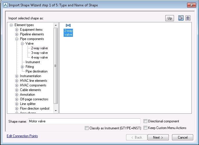 Edit Connection Points Dialog