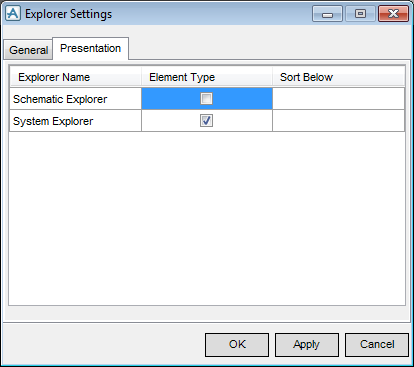 Hiding Element Type String in Explorer