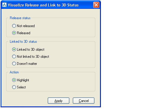 Visualizing Release and Link to 3D Status