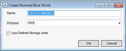 Create Nominal Bore World