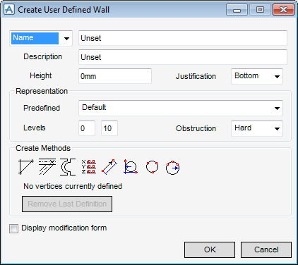 Create User Defined Wall