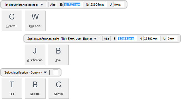Create Arc Panel with Three Specified Points