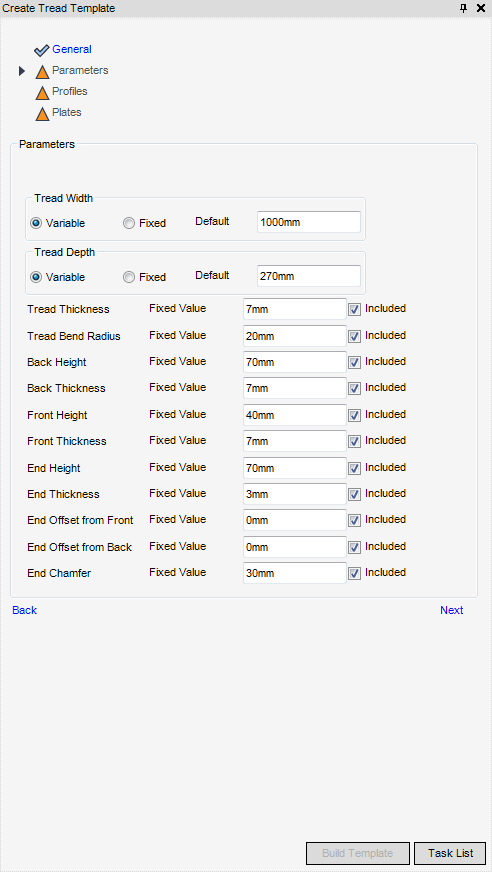 Create Tread Template