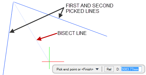 Bisect between Two Lines