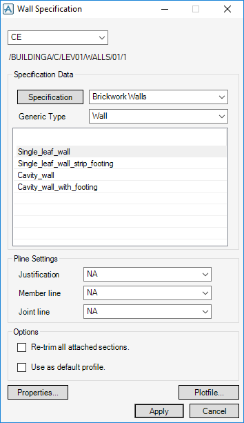 Modify Straight Wall