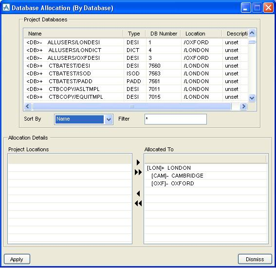 Allocating a Database to a Location