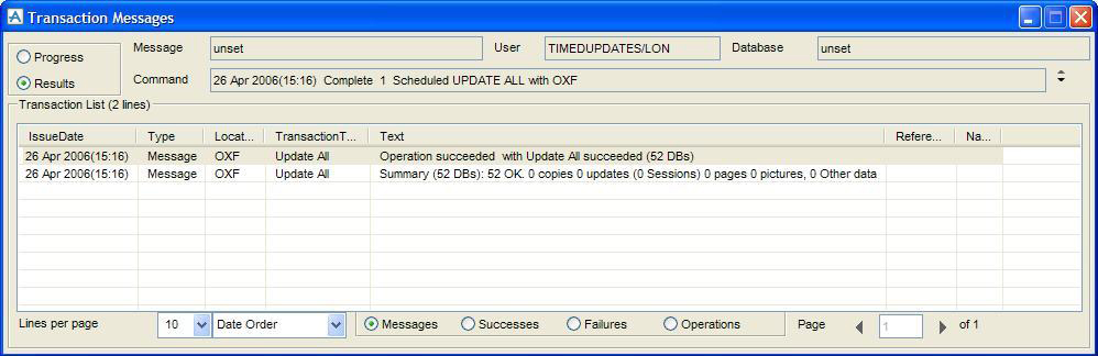 Scheduled Updates - Successes
