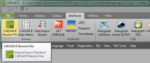Convert a CAESAR II Neutral File to a CAESAR II Input File