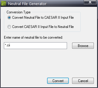 Convert a CAESAR II Neutral File to a CAESAR II Input File