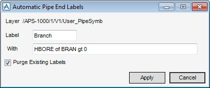 Automatically Identified Pipe End Labels