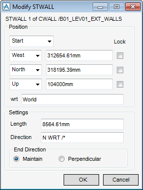 Modify Wall Definition