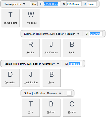 Create Disc Panel with Specified Centre Point