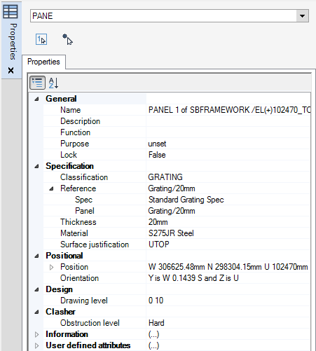 Modify Panel Properties