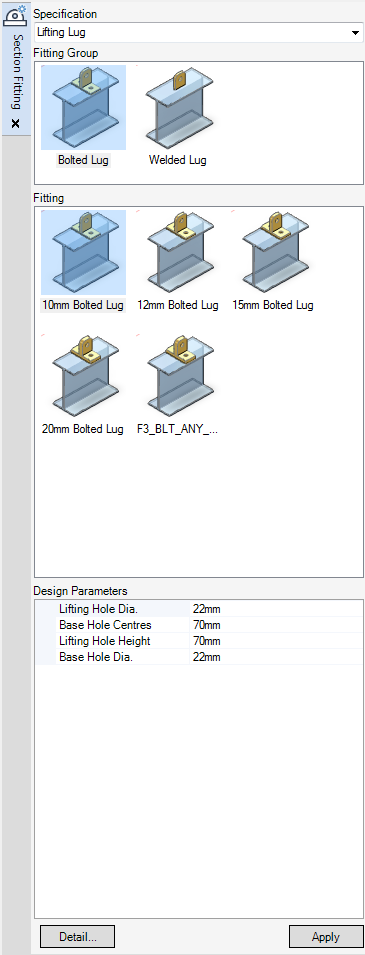 Create Section Fitting